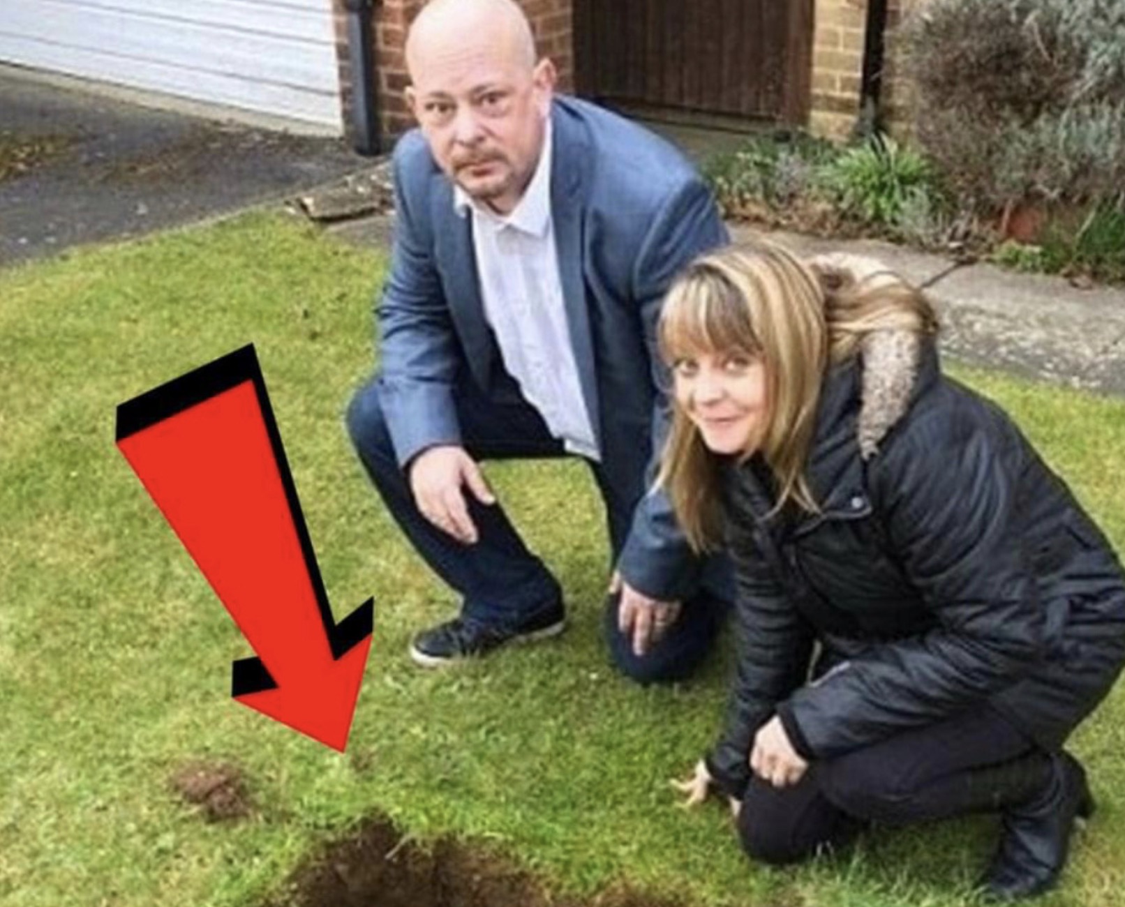One morning they saw a mysterious pit forming in their garden ...